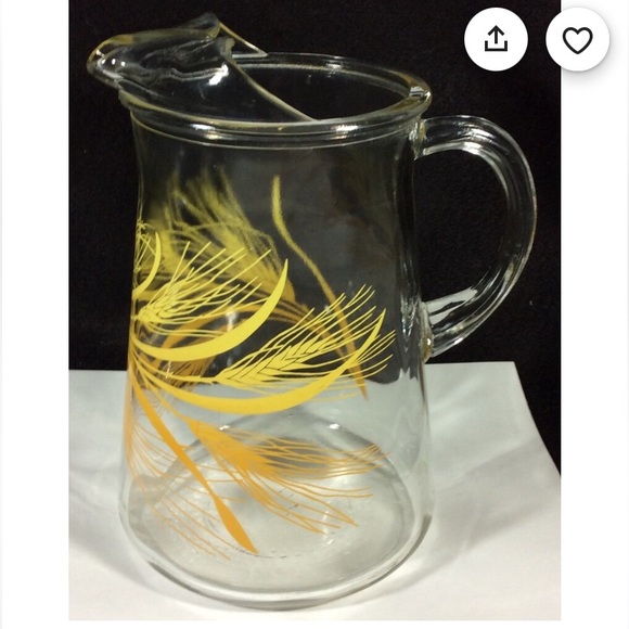 Kitchen | Vintage Mid Century Libby Glass Pitcher Wheet | Poshmark